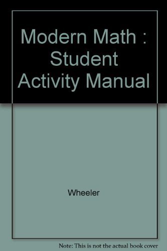 Modern Math : Student Activity Manual: unknown author: 9780534085810 ...