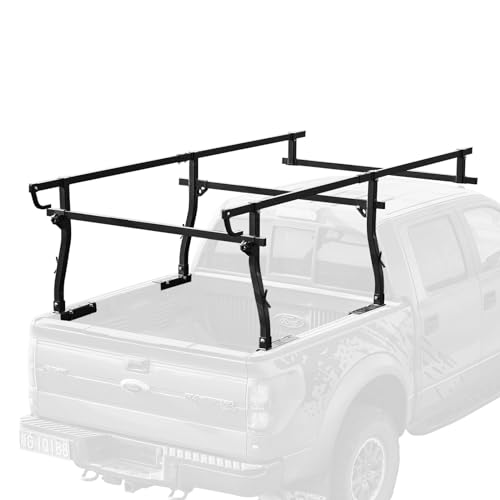 Snapklik.com : 1000 LBS Adjustable Full Size Truck Bed Ladder Rack