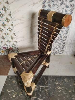 HOME SQUARE Bamboo Back Support Cafeteria Triangle Chair Black(Set of 2 ...