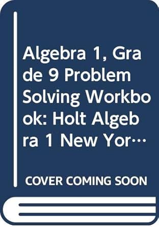 Amazon.co.jp: Algebra 1, Grade 9 Problem Solving Workbook: Holt Algebra ...