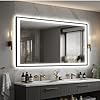 Amazon.com: Megatex 48x30 Lighted Mirrors for Bathroom Wall, Modern ...