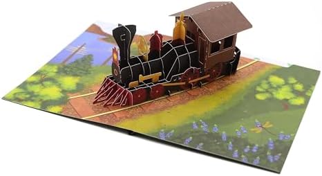3D Pop Up Steam Train Card for All Occasions, Handmade Card, Steam ...