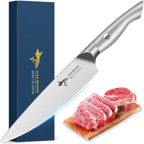 Amazon.com: MAD SHARK Chef Knife 8 inch Kitchen Chef's Knife Ultra ...