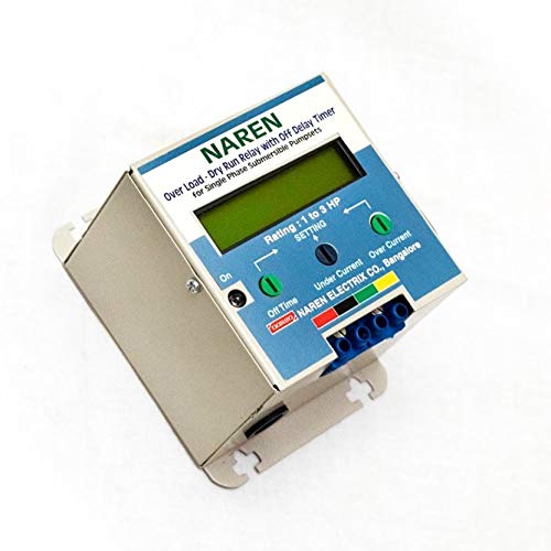 Naren Electrix Overload Dry Run Relay With OFF Delay Timer for Single ...