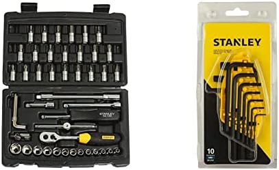 STANLEY STMT72794-8-12 1/4 Drive Metric Socket Set (46-Pieces) with ...