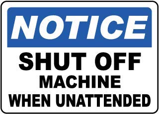 Notice Shut Off Machine When unattentedFoam Board Water Proof with ...