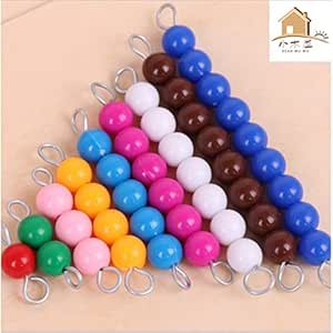 ATORSE® Montessori 10Pcs 1-10 Numbers Beads Bars Kids Learn Math ...