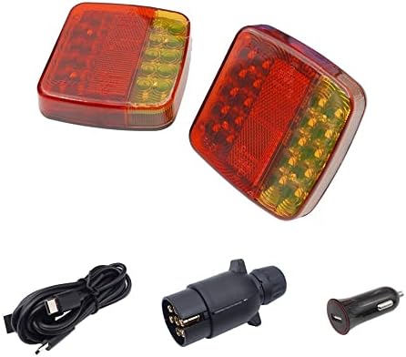 Srutueo Wireless Trailer Lights Kit for Towing Truck, Rechargeable LED ...