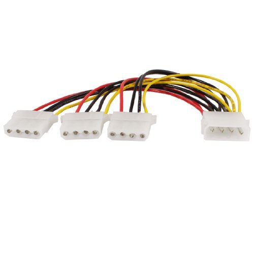 Generic Male to 3 Female IDE 4 Pin Power Supply Extension Cable ...