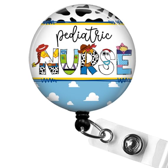 Amazon.com: Pediatric Nurse Badge Reel, Cute Pediatric Nurse ...