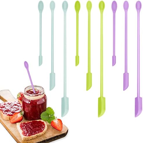 Amazon.com: Prasacco 9 Pcs Mini Silicone Spatula Set Small Makeup ...