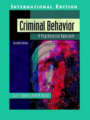 Buy Criminal Behavior: A Psychosocial Approach: International Edition ...