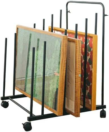 Amazon.com: GENMOUS Art Storage Rack with Caster Wheels, Art Drying ...