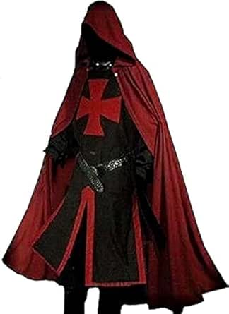Amazon.com: Medieval Templar Knight Crusader Surcoat & Cloak ...