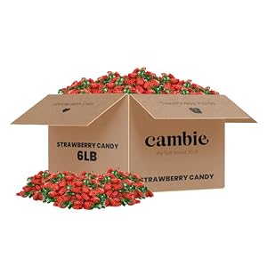 Amazon.com : Strawberry Bulk Candy – Cambie Strawberry Hard Candy with ...