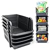 Amazon.com: Skywin TidyFriend Stackable Storage Bins for Pantry - 4 ...