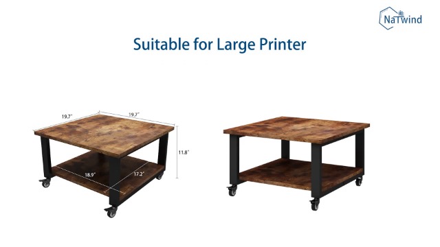 Watch Movable Laser Printer Cart Large Machine Stand Under Desk Heavy ...