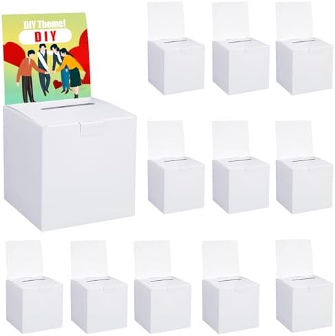 Amazon.com: Uniclife 12 Pack Ballot Boxes with Slot 6" x 6" x 6 ...