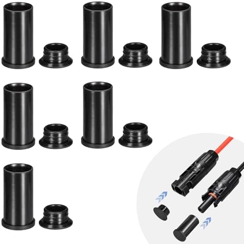 Amazon.com: ELFCULB Solar Panel Plug Caps Weather Resistant Dust Male ...