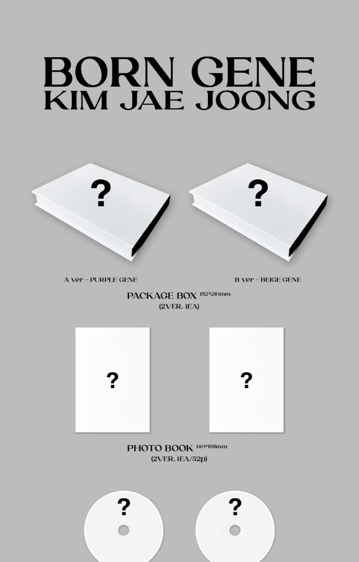 JYJ KIM JAE JOONG BORN GENE – 3er álbum de CDpósterlibro de fotosmini ...