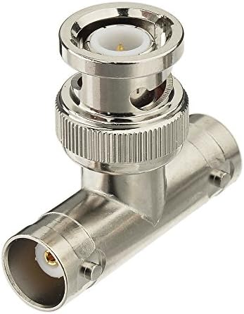Amazon.com: Eightwood BNC Tee Adapter 2-Pack, BNC Male to Dual Female Connector 3 Way Video ...