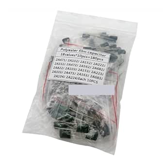 180PCS=18value*10PCS Polyester Film Capacitor Assorted Kit Contains ...