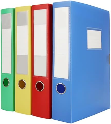 CYEER 4 Pack Box Files A4, Plastic Filing Box 55mm Spine, A4 Archiving ...