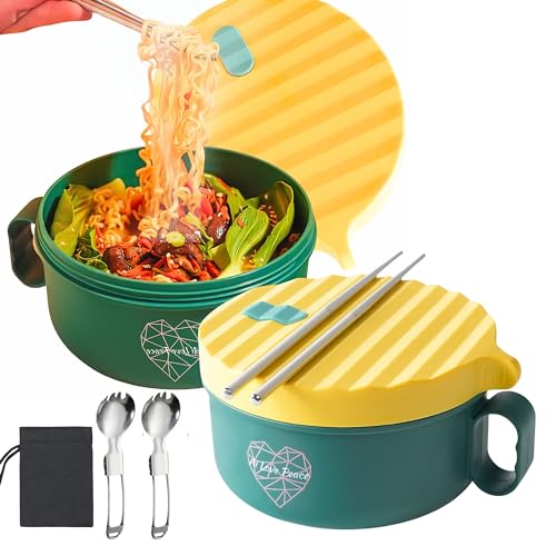 AI LOVE PEACE Microwave Ramen Bowl Set Microwavable Noodle Cooker for ...