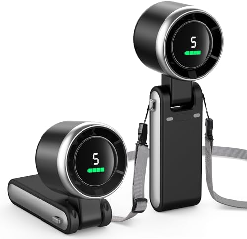 Amazon.com: EasyAcc Portable Hand Held Fan, Ultra Quiet 5 Speed ...