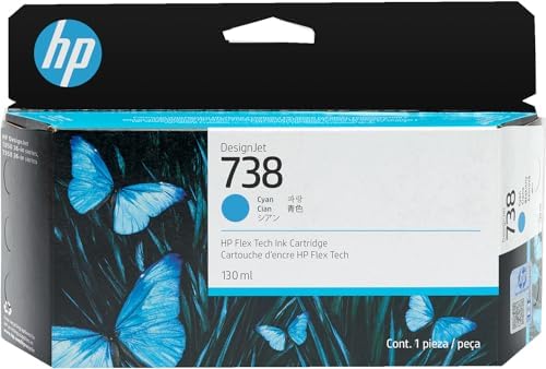 Amazon.com: HP 738 130-ml Cyan DesignJet Ink Cartridge : Office Products