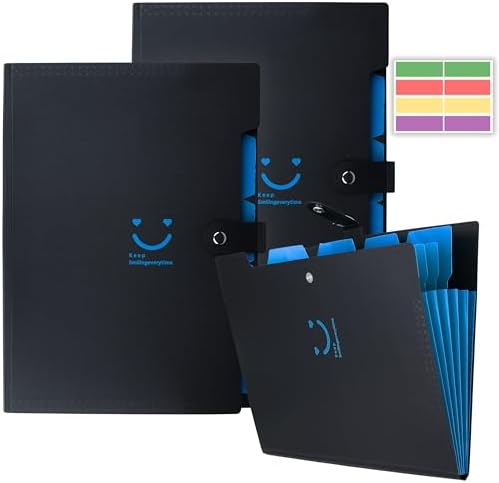 SPS 5 Pocket Expanding File Folder Smile Design - Fits A4 & Letter Size ...