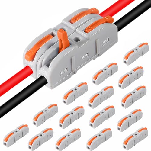 Snapklik.com : 20PCS Compact Wire Connectors, 1 Conductor Lever Wire ...