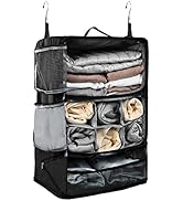 TABITORA Portable Hanging Travel Shelves Bag Packing Cube Organizer ...