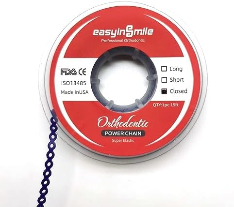 Amazon.com : Dental Orthodontic Ultra Elastic Rubber Power Chain Braces ...