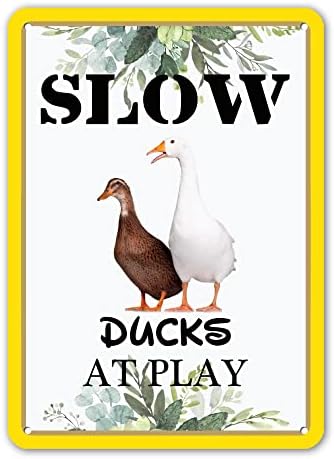 Amazon.com: Venicor Duck Sign Decor - 8 x 12 Inches - Aluminum - Duck ...