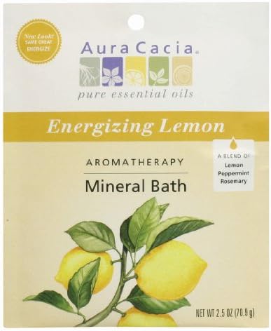 Amazon.com : Aura Cacia Energizing Lemon Mineral Bath Packet, 2.5 Ounce ...