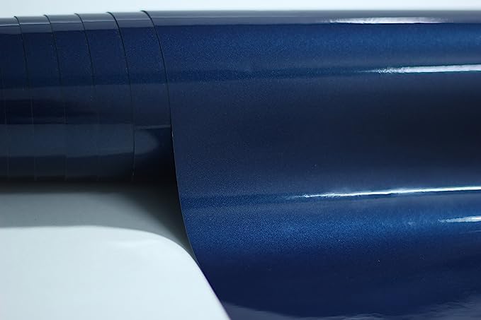 Buy SUNBIRD Gloss Dark Navy Vinyl Wrap Air-Release Glossy Car Wrap ...