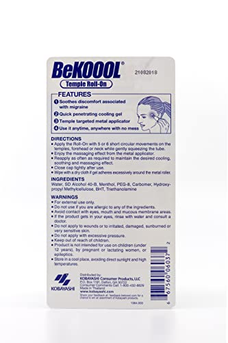 Snapklik.com : BeKoool Migraine Roll-On Gel