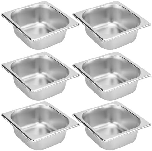 Amazon.com: SHEUTSAN 6 PCS 1/6 Size Steam Table Pan, 2.5 Inch Deep ...