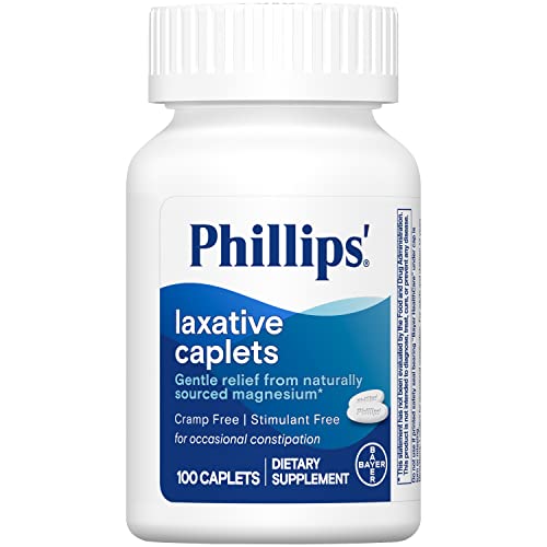 Phillips' Laxative Caplets, With Naturally Sourced Magnesium Supplement ...