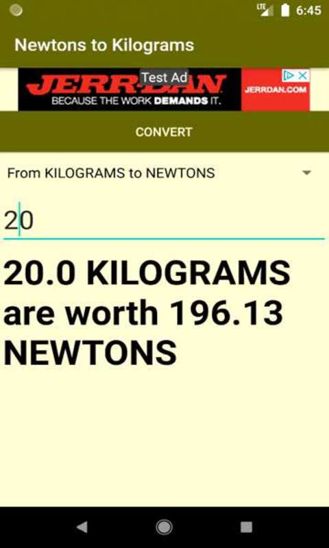 Converter Newtons to Kilograms - App on Amazon Appstore
