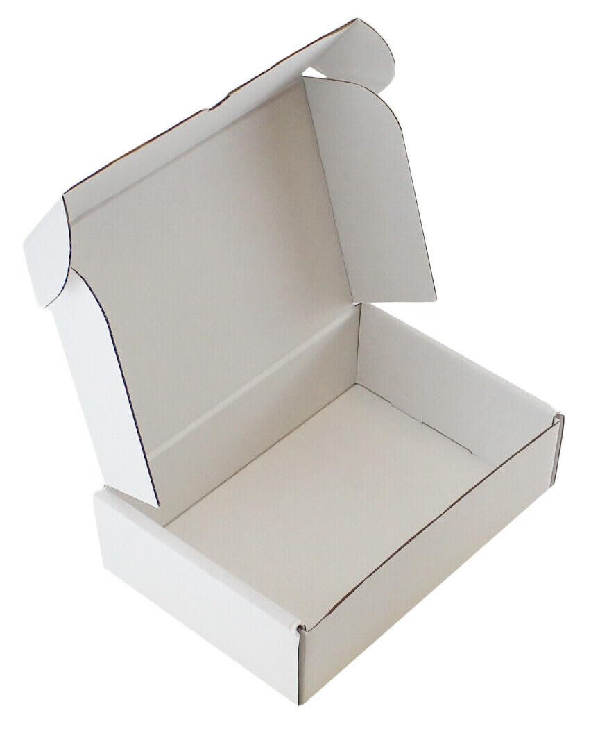 MEG4TEC 25 Pack Small Shipping Boxes White- Size: 6" x 4" x 1.5" (15cm ...
