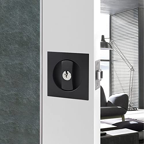 Hoconnie Keyed Pocket Door Lock Privacy Pocket Door Handle with Key ...