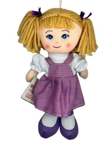 Large Cloth Rag Doll 30 cm in Cloth Doll with Braids and Dress Lily ...