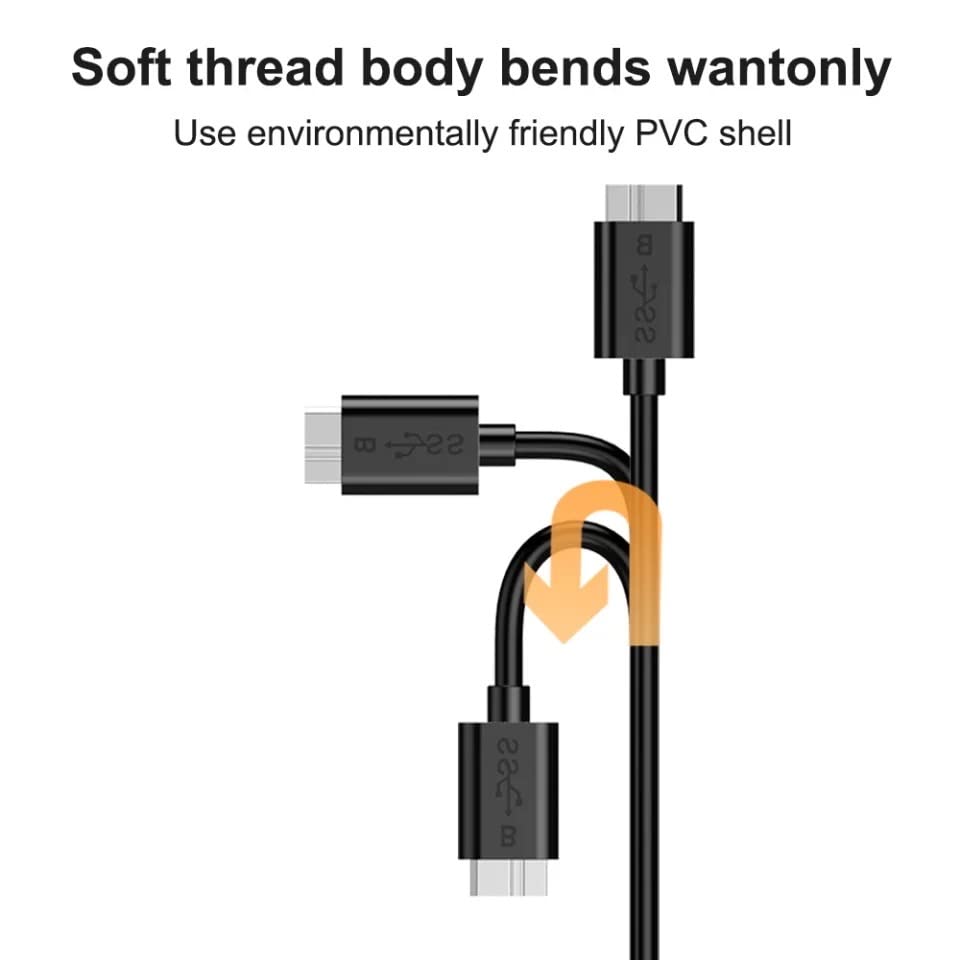 1M 5Gbps Hard Drive Cable USB Type C 3.1 to Micro B 3.0 Data Transfer ...