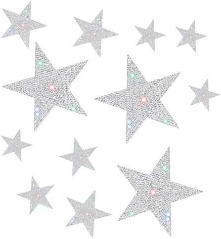 Amazon.com - 12 Pcs Crystal Car Stickers Bling Rhinestone Star Decals ...
