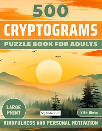 Amazon.com: Cryptograms Puzzle Book for Adults: 500 Mindfulness and ...