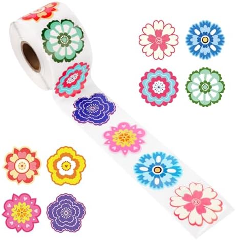 500pcs Flower Stickers for Children, Spring Roll Floral Sticker for ...