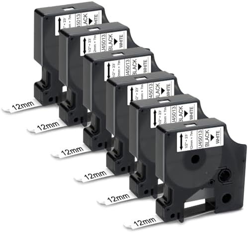 UniPlus 6x Compatible with D1 45013 s0720530 45013s A45013 Label Tape ...