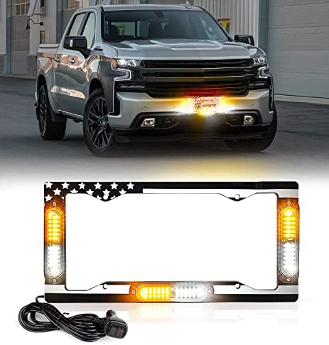 Amazon.com: Xprite 36 LED License Plate Strobe Light, US Flag Front ...